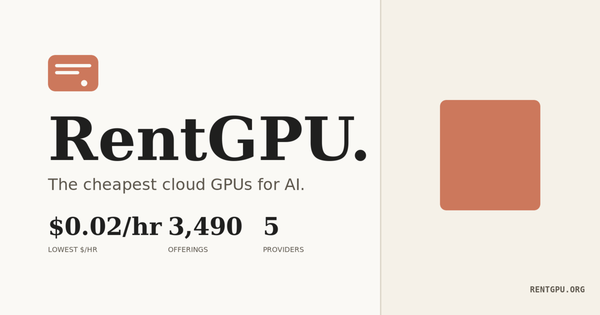 Rent Cloud GPUs by the Hour — H100, A100, RTX 4090 & more · RentGPU